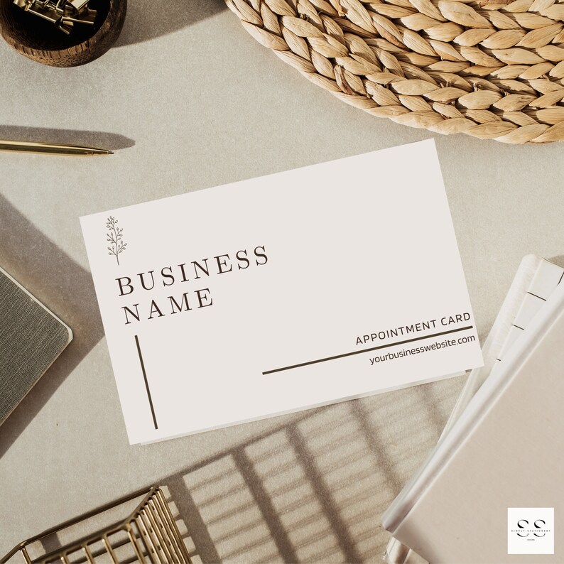 Printable Modern Appointment Card, Editable Appointment Card ...