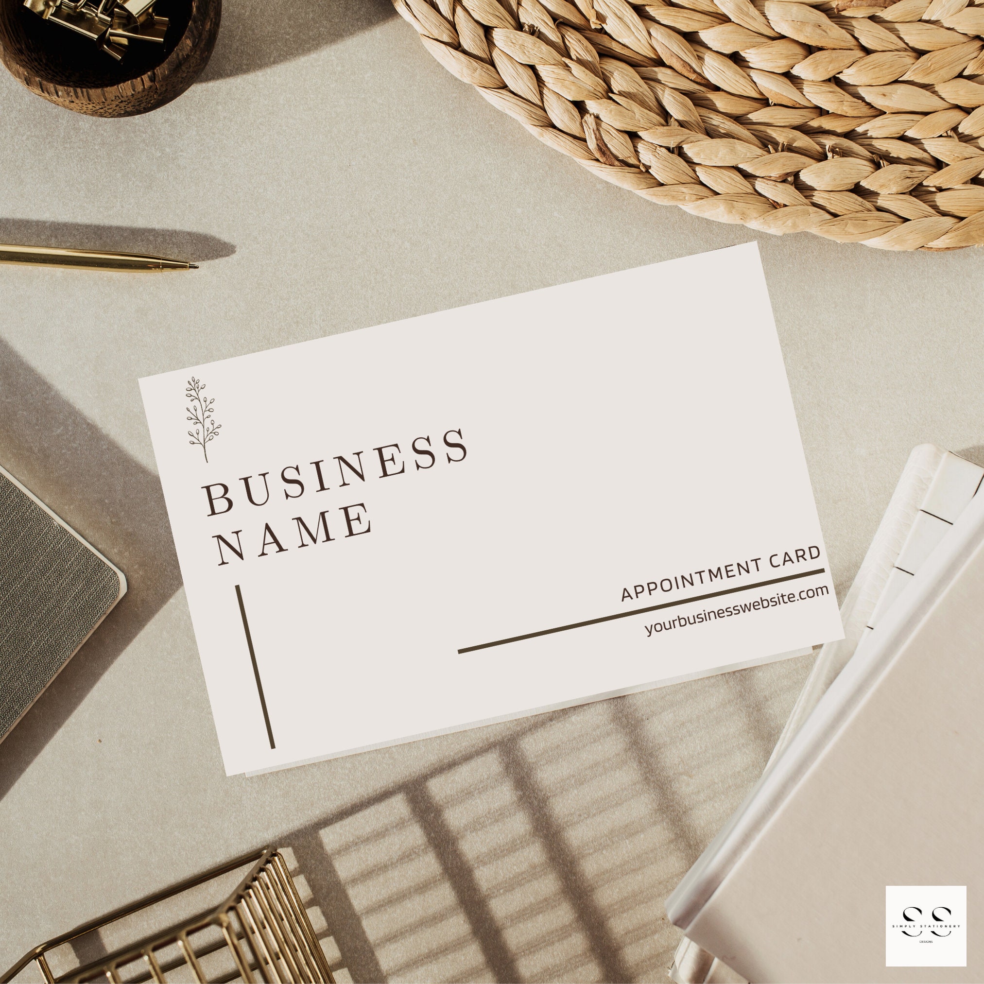 Printable Modern Appointment Card, Editable Appointment Card ...