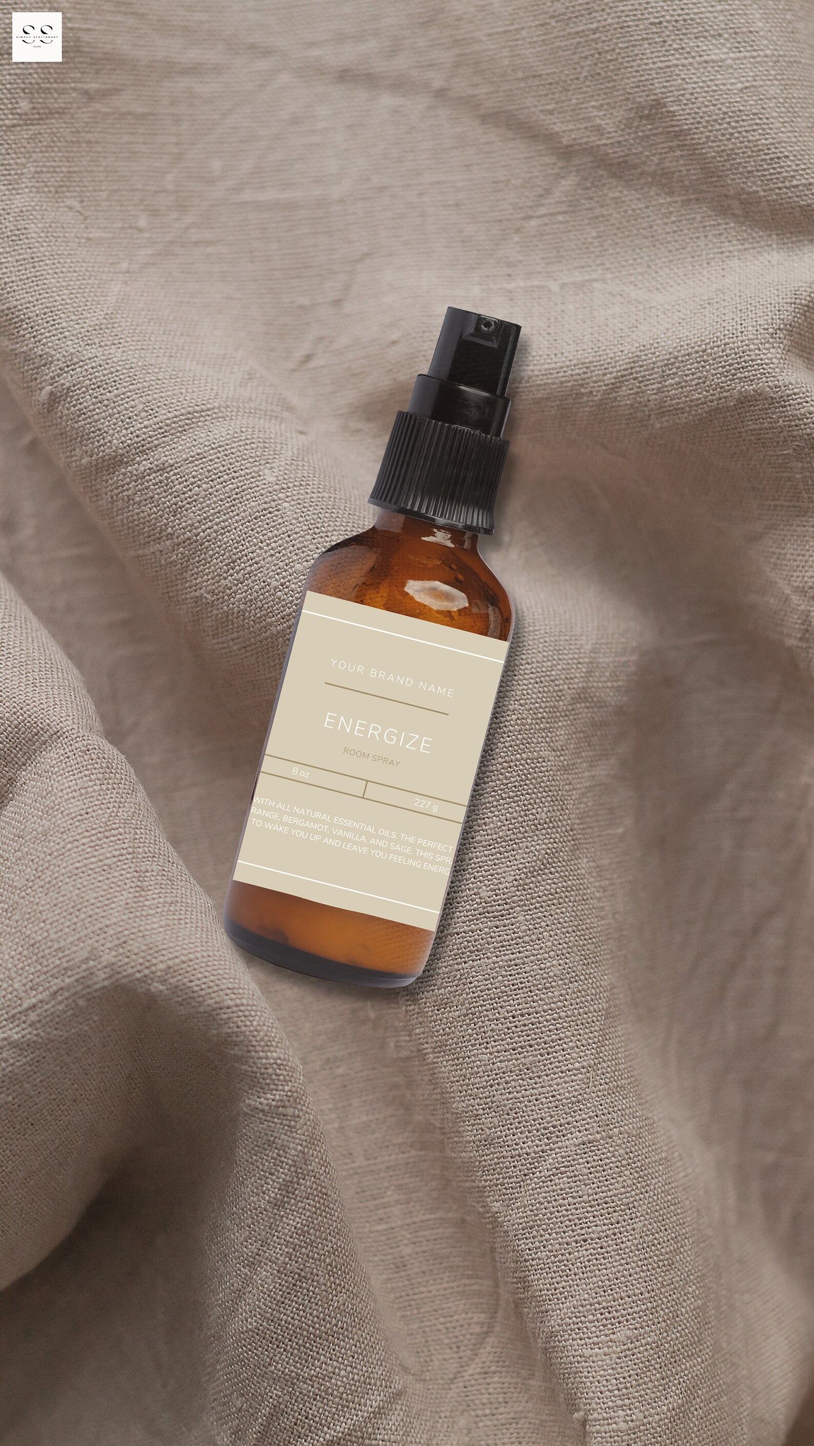 Editable Product Label Template, Room Spray Label Template, DIY Product ...