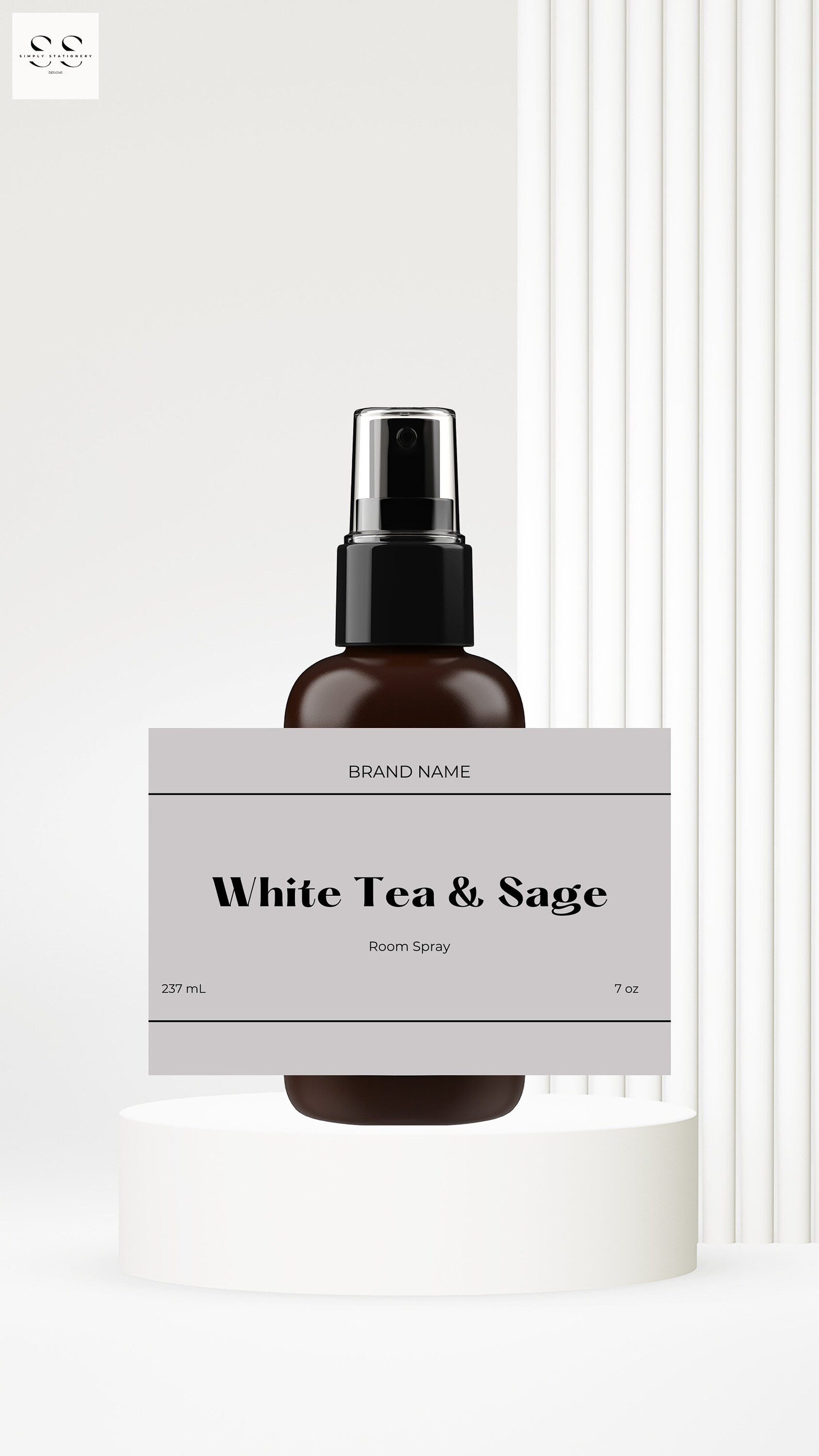 Editable Product Label Template, Room Spray Label Template, DIY Product ...