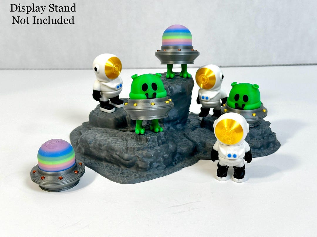 Space Fidget Toy 3-pack: 3D Printed Alien, Astronaut, UFO - Etsy UK