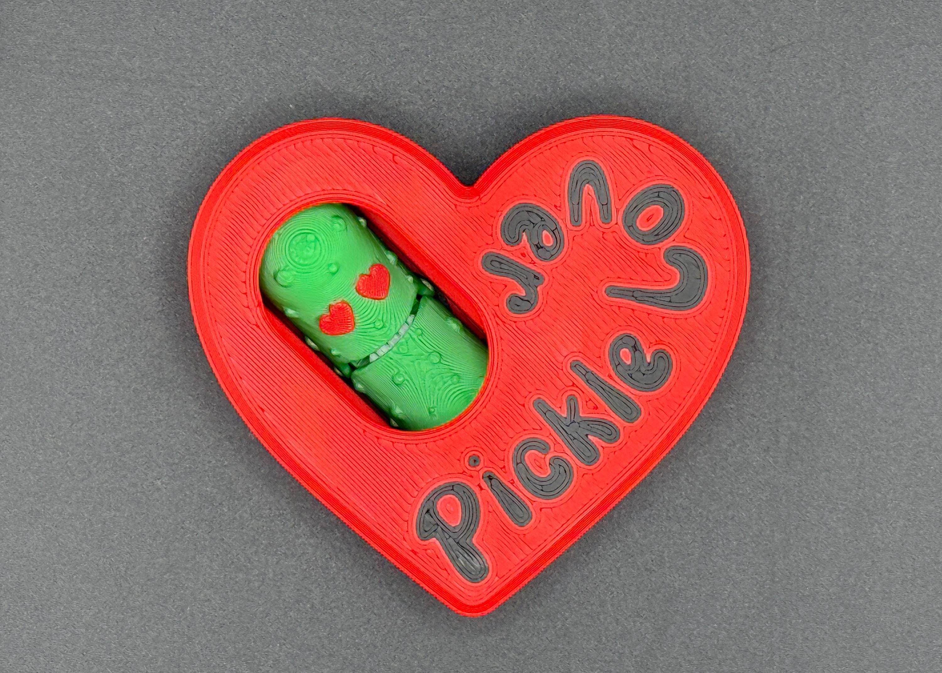 Heart Pickle and Micro Pack, Tickles the Pickle 3D Printed Articulating ...