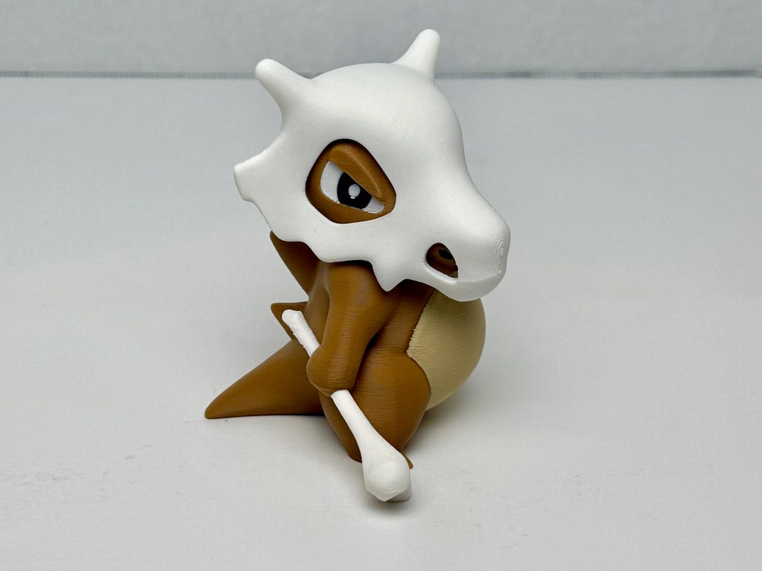 Cubone Pokemon Figure 3D Printed Cubone Fan Art Cubone Sculpture Cute ...