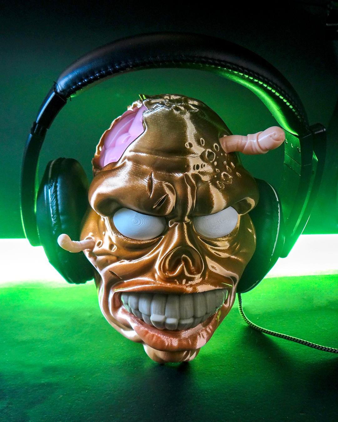 Zombie Skull Headphone Holder 3D Printed Stand - Etsy