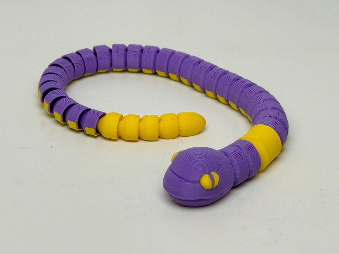 Ekans Pokemon Fidget Toy Articulating 3D Printed Toy Pocket Size Stress ...