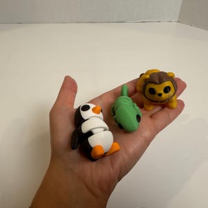 Zoo Animal 6 Pack #2 ZOU3D Flexi Articulated Sensory Fidget 3D Printed ...