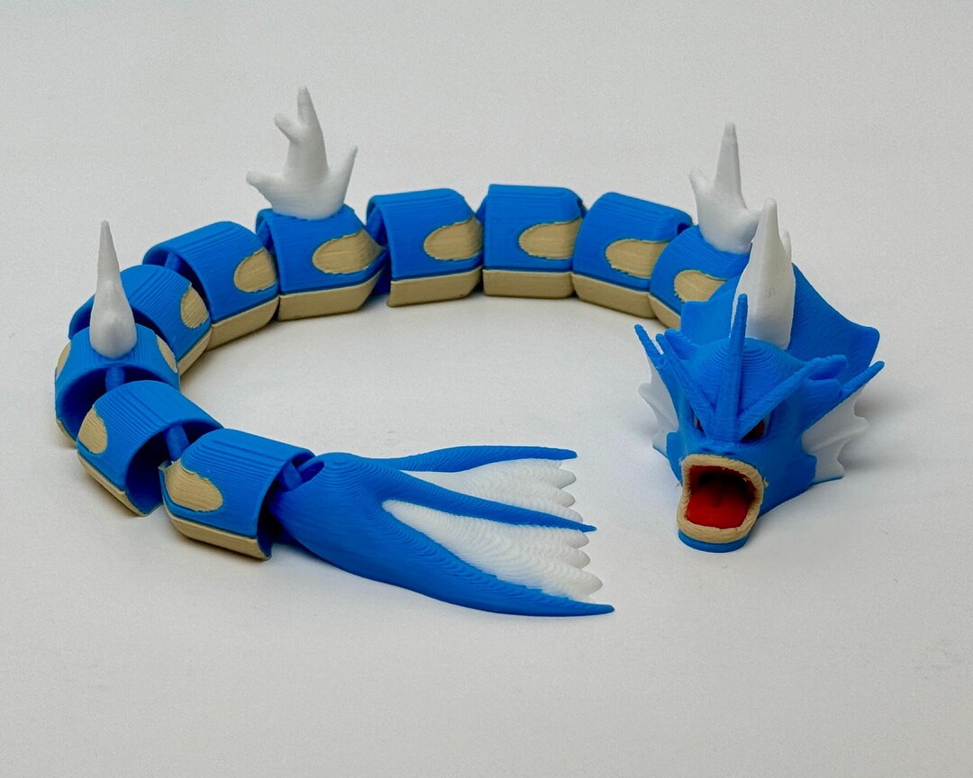 Gyarados Pokemon Fidget Toy Flexi Articulating 3D Printed Toy Pocket ...