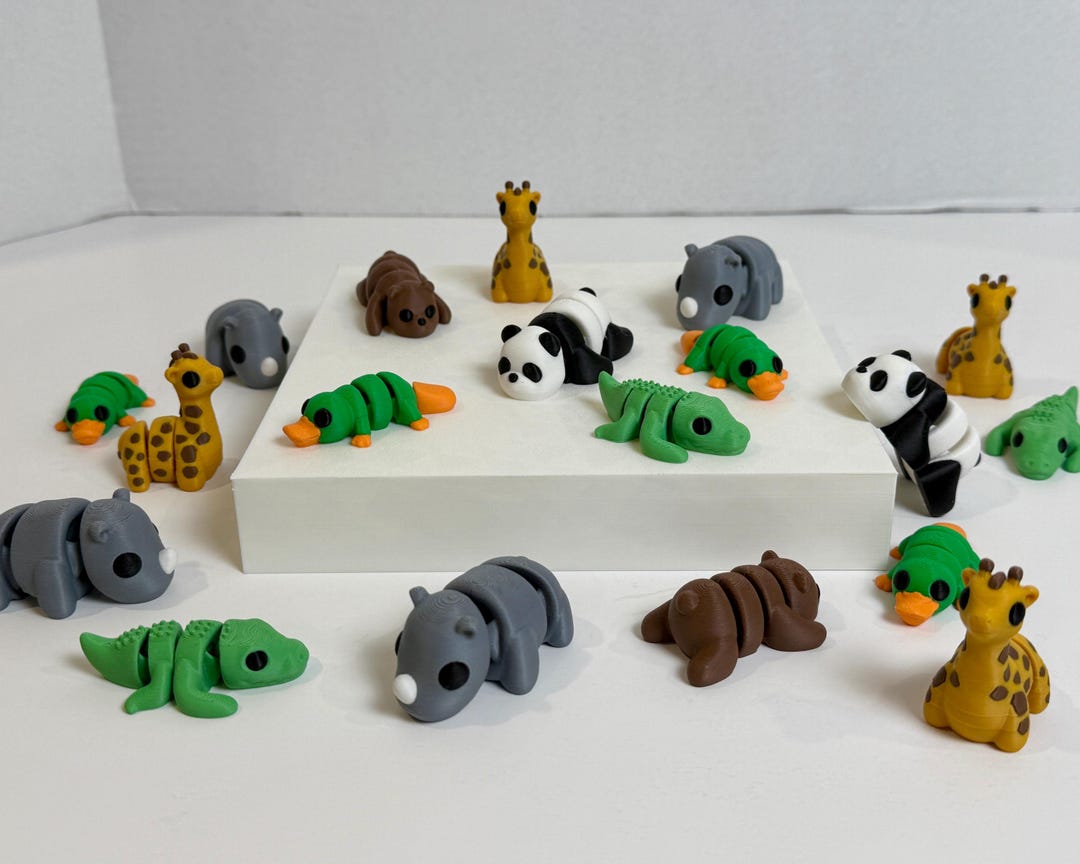 Big Mini Zoo Animal 6 Pack 1 Free Shipping Zou 3D Flexi Articulated ...
