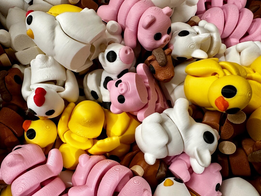 Fidget Friends Farm 6 Pack | Zou 3D | Flexi Articulated Sensory Fidgets ...