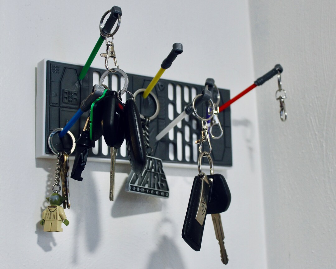 Lightsaber Key Rack, Wall Mounted Key Hanger, Sci-fi Fantasy Decor, Key ...