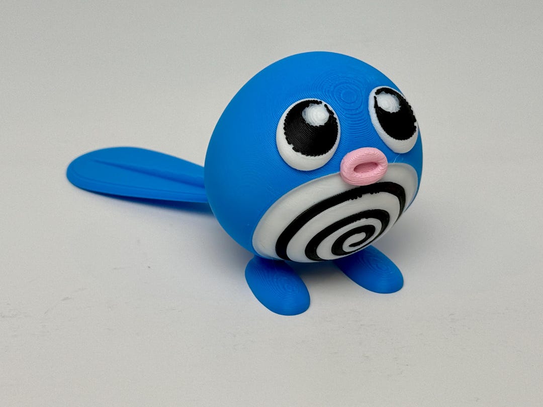 Poliwag Pokemon Fidget Toy Flexi Articulating 3D Printed Toy Pocket ...