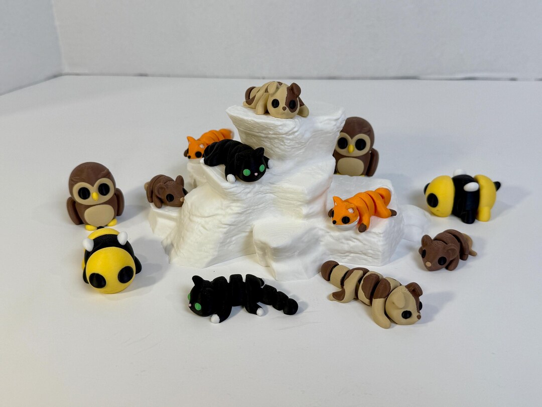 Spring Animal 6 Pack ZOU3D Flexi Articulated Sensory Fidget 3D Printed ...
