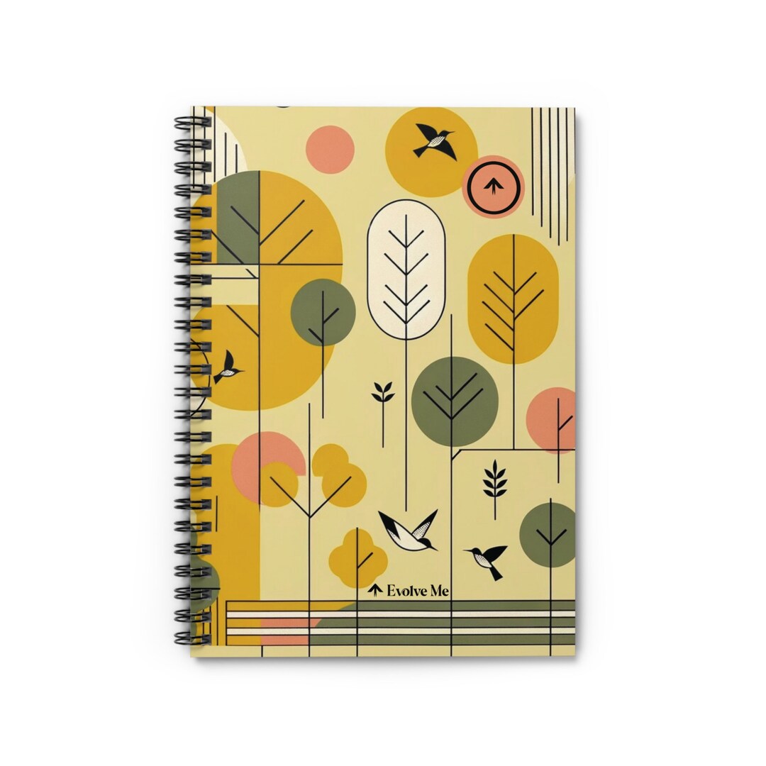 Golden Hues: A Symphony of Shapes, Inspirational Spiral Notebook With ...