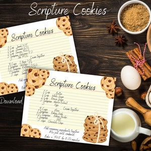 Scripture Cookies Recipe Instant Digital Download Printable. Bible ...