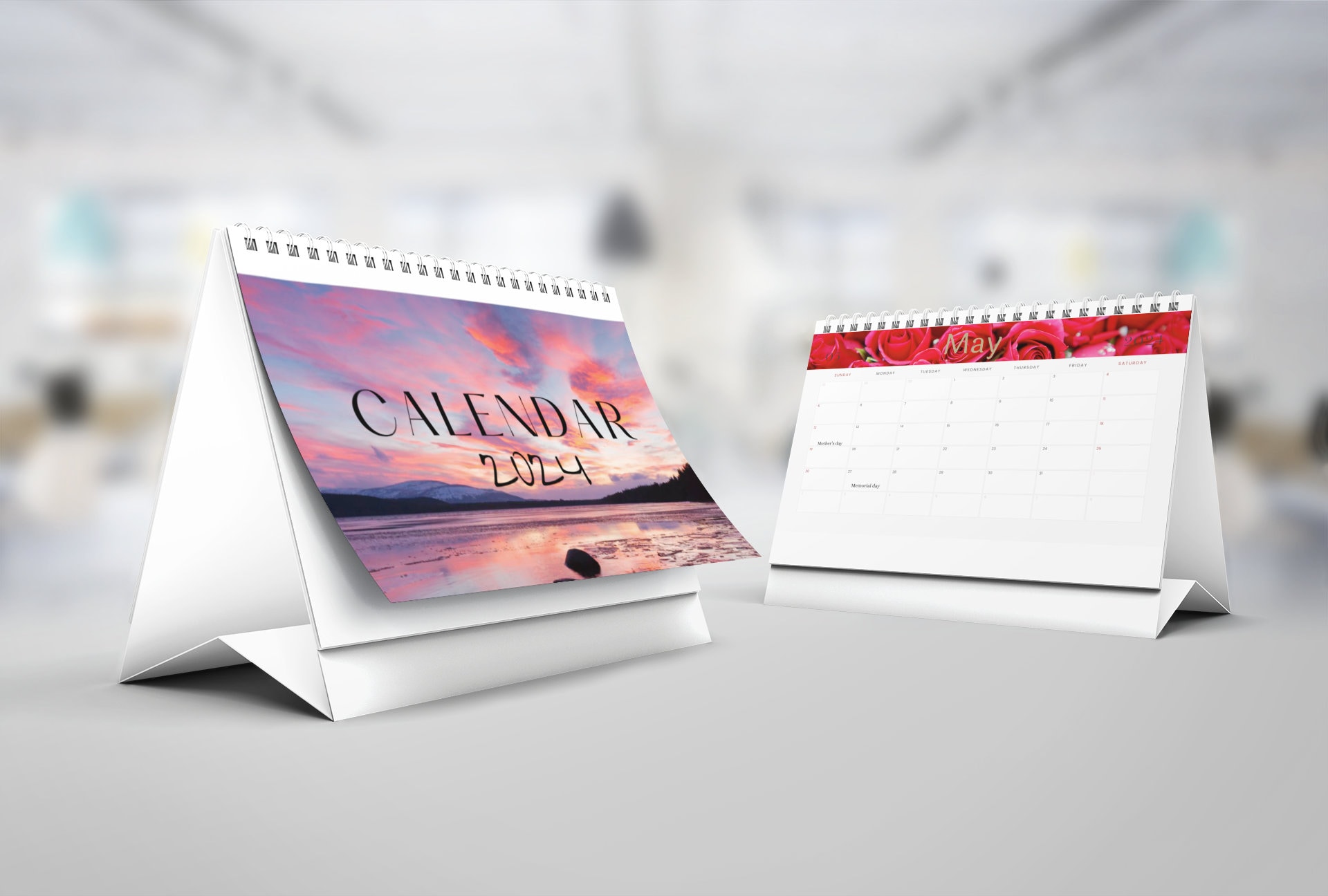 2024 Desktop Calendar Spiral Bound Calendar Made My Kids Kid ...