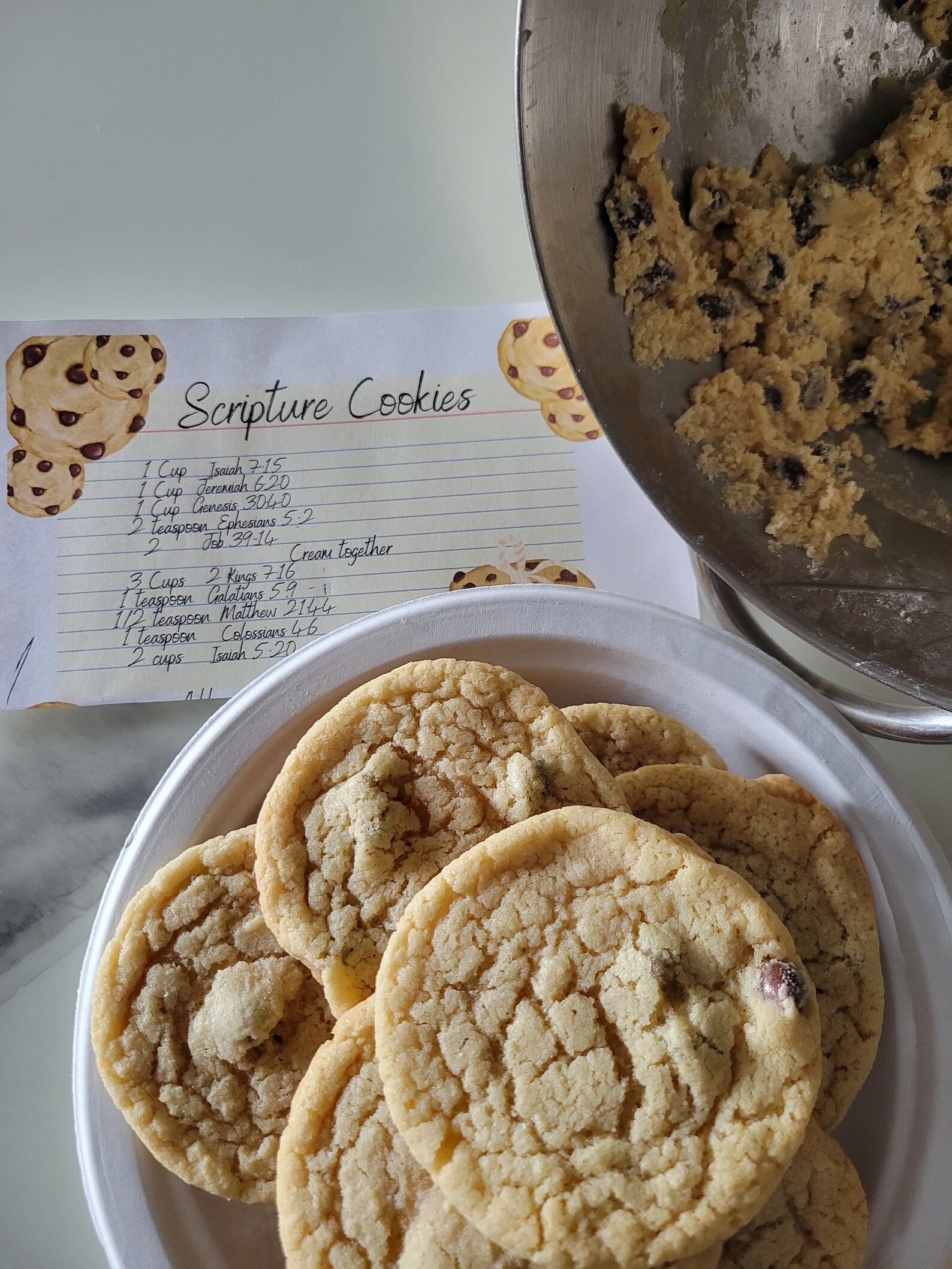 Scripture Cookies Recipe Instant Digital Download Printable. Bible ...