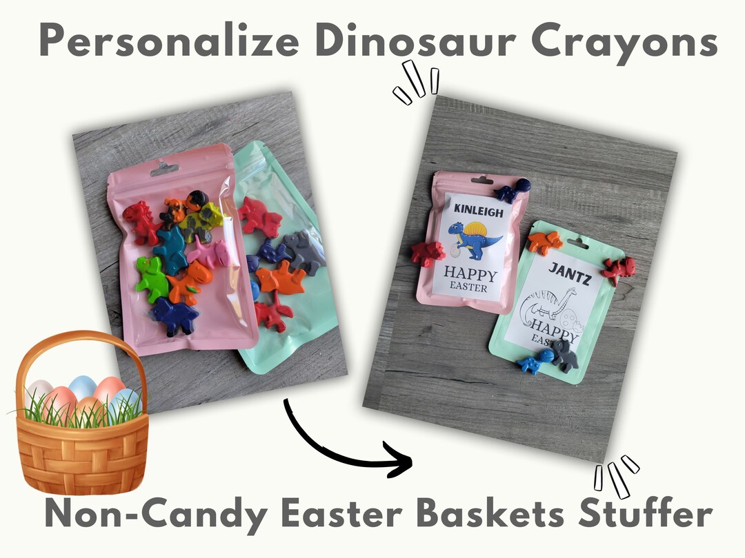 Dinosaur Crayon Easter Basket Stuffer Party Favor Non-candy Easter ...