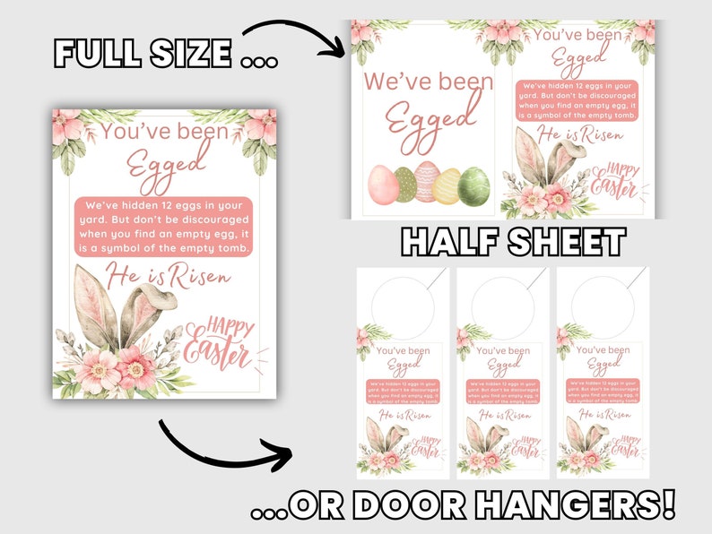 You've Been Egged Sign Door Hanger Printable, Instant Download ...