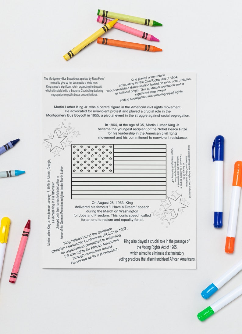 Martin Luther King JR Day Coloring Page. MLK Day. I Have a Dream Doodle ...