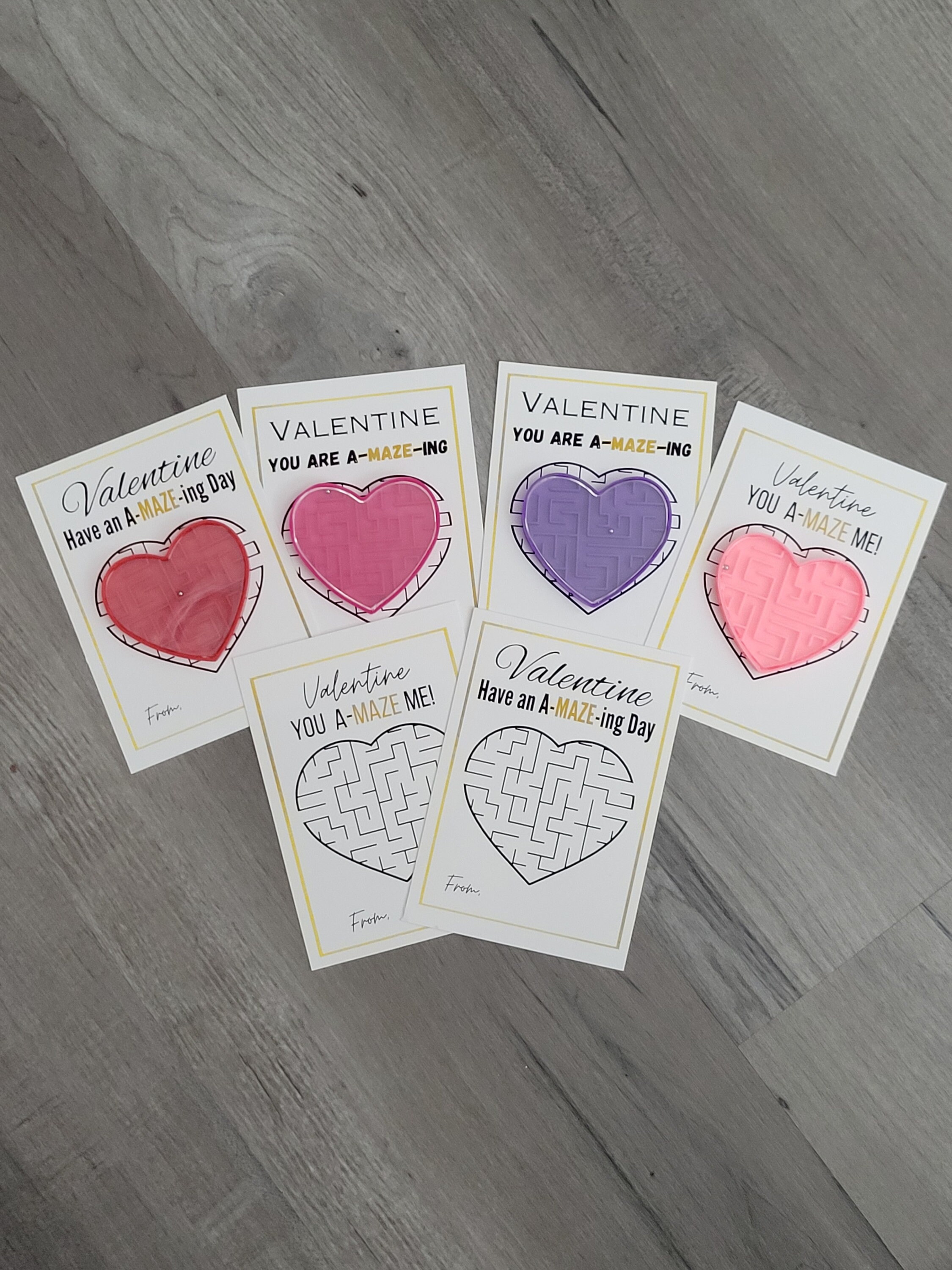 Personalized Maze Valentines. Class Valentines. in Sets of 6. Maze ...