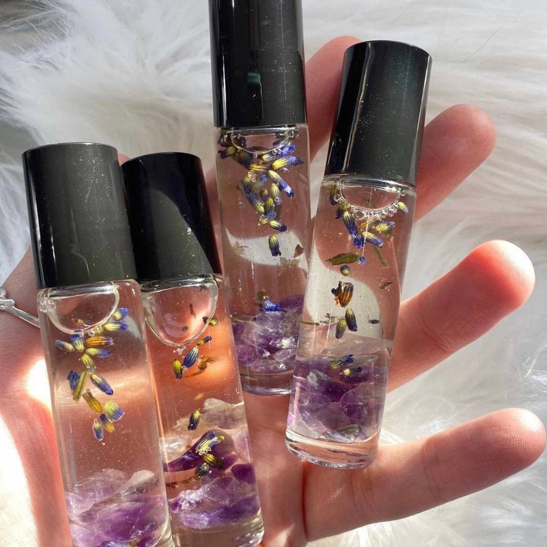 Amethyst Crystal Perfume Roller - Etsy