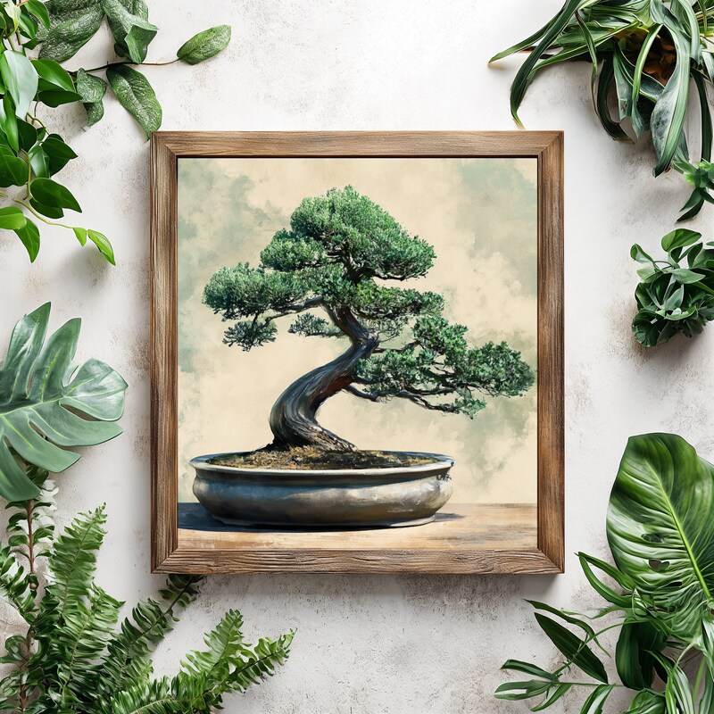 Bonsai Tree Painting - Etsy