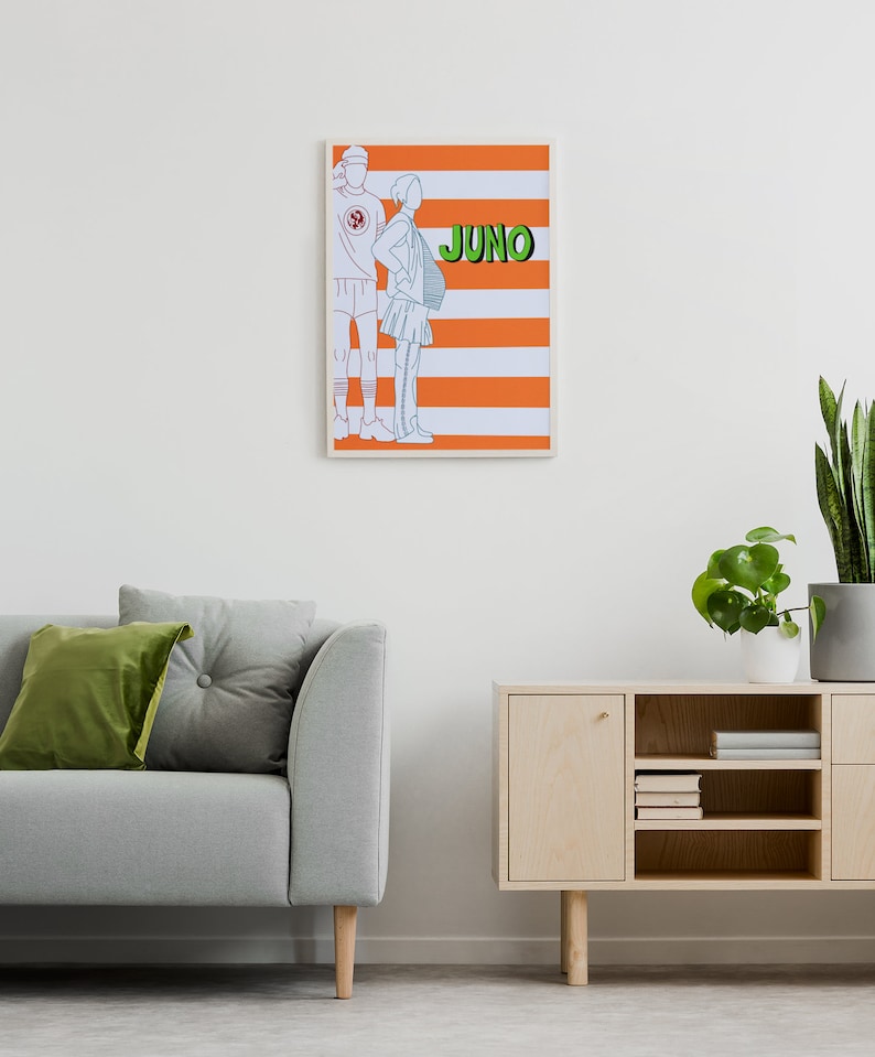 Juno Movie Poster, Minimalist Line Drawing, Wall Decor, Digital Print ...