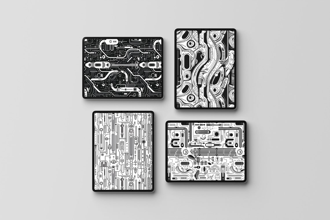 Sci-fi Digital Papers, 22 Digital Scrapbook Paper Pack, 13x13inch ...