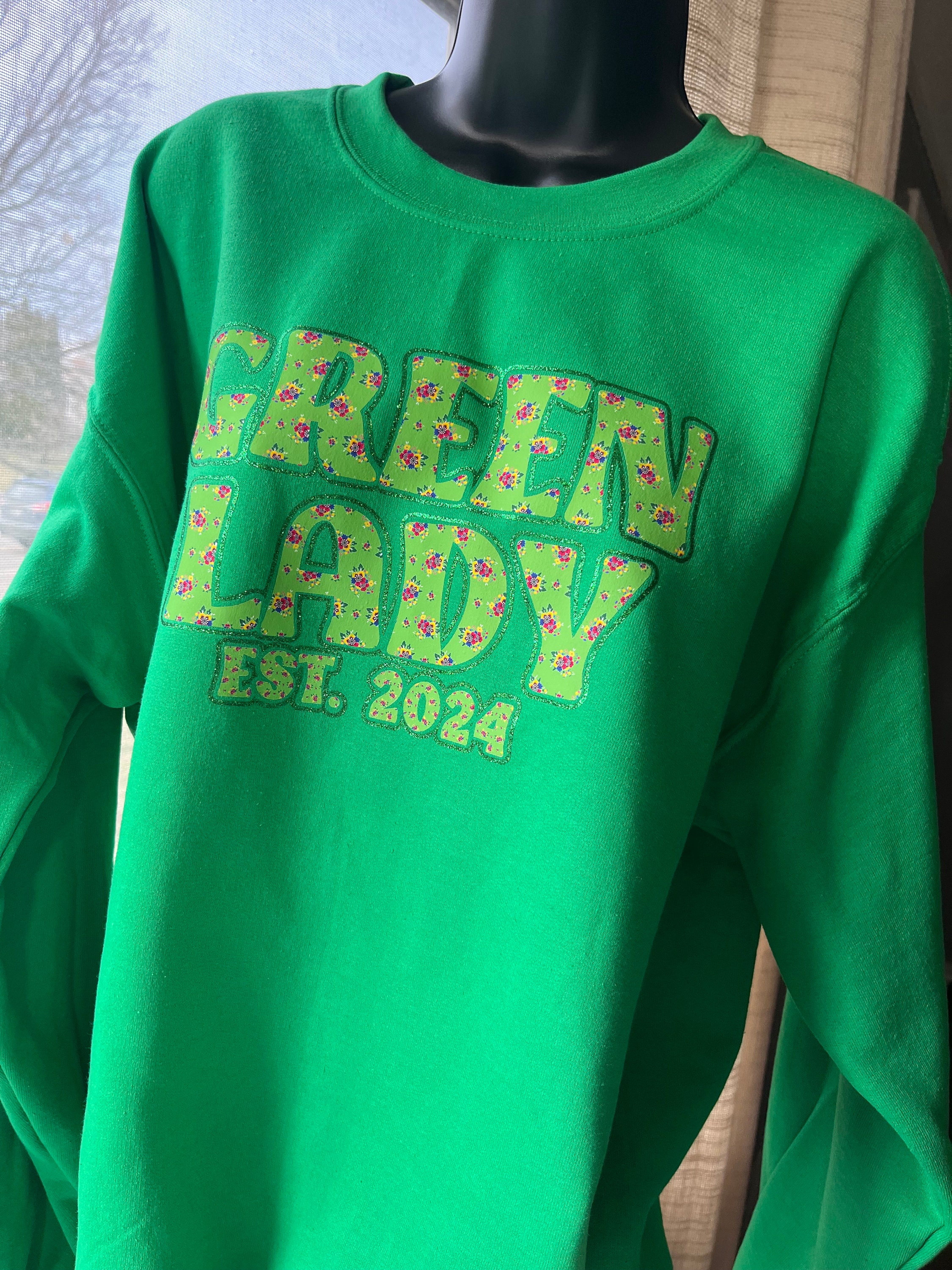 Hmong Brides Maid Green Lady Lis Loos Floral and Glitter Sweater. - Etsy