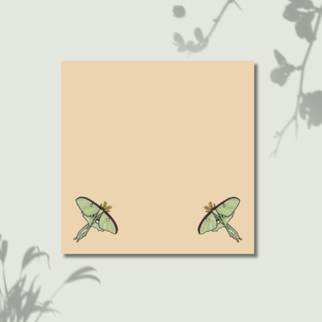 Luna Moth Sticky Notes L Post-it Notepad Memo Adhesive Notes L ...