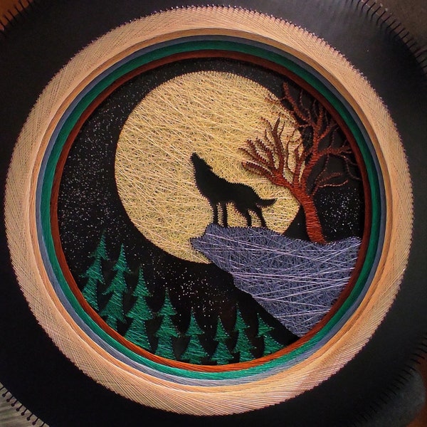 String Art Wolf - Etsy