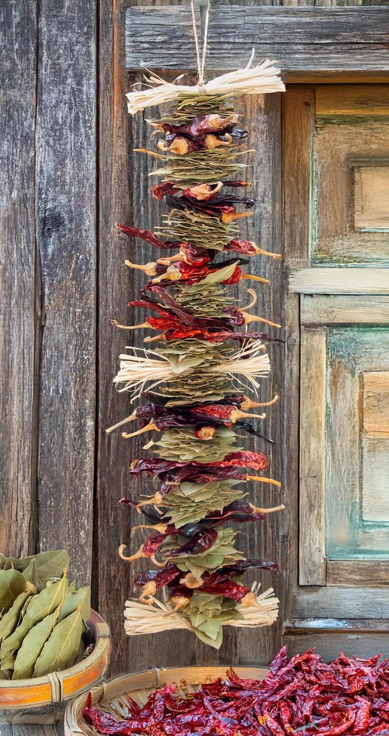 Rustic Chili Pepper Garland - Etsy