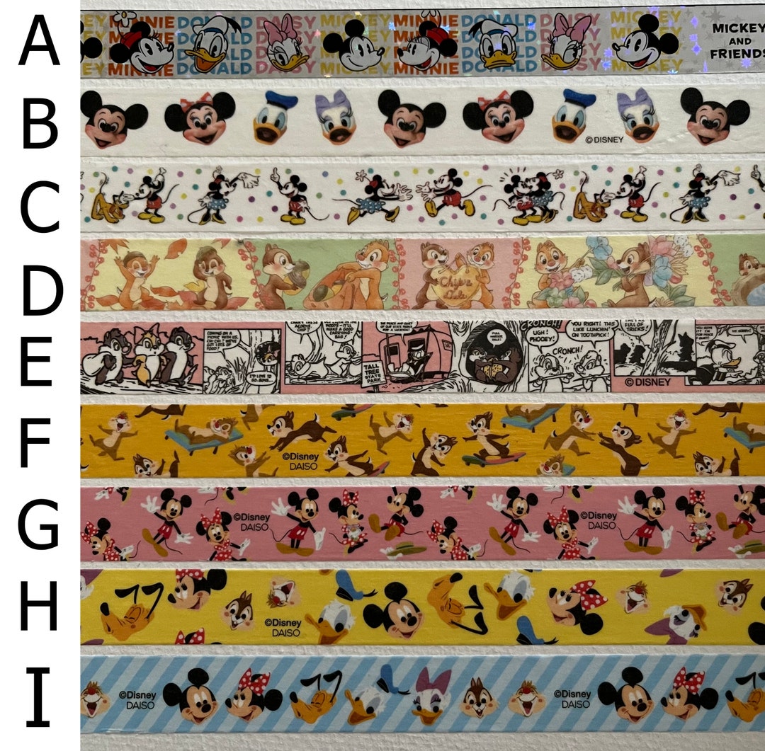 Mickey and Friends Washi Tape 24 Inch SAMPLE not Full Roll - Etsy