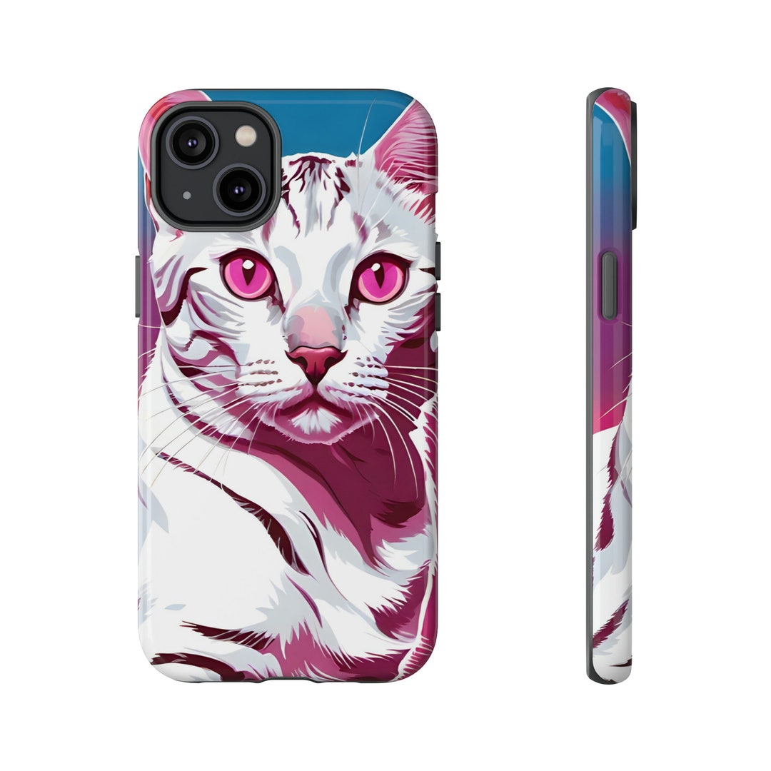 Pink Bengal Cat Phone Case - Art Fit for iPhone 15 Pro Max, 14, 13, 12 ...