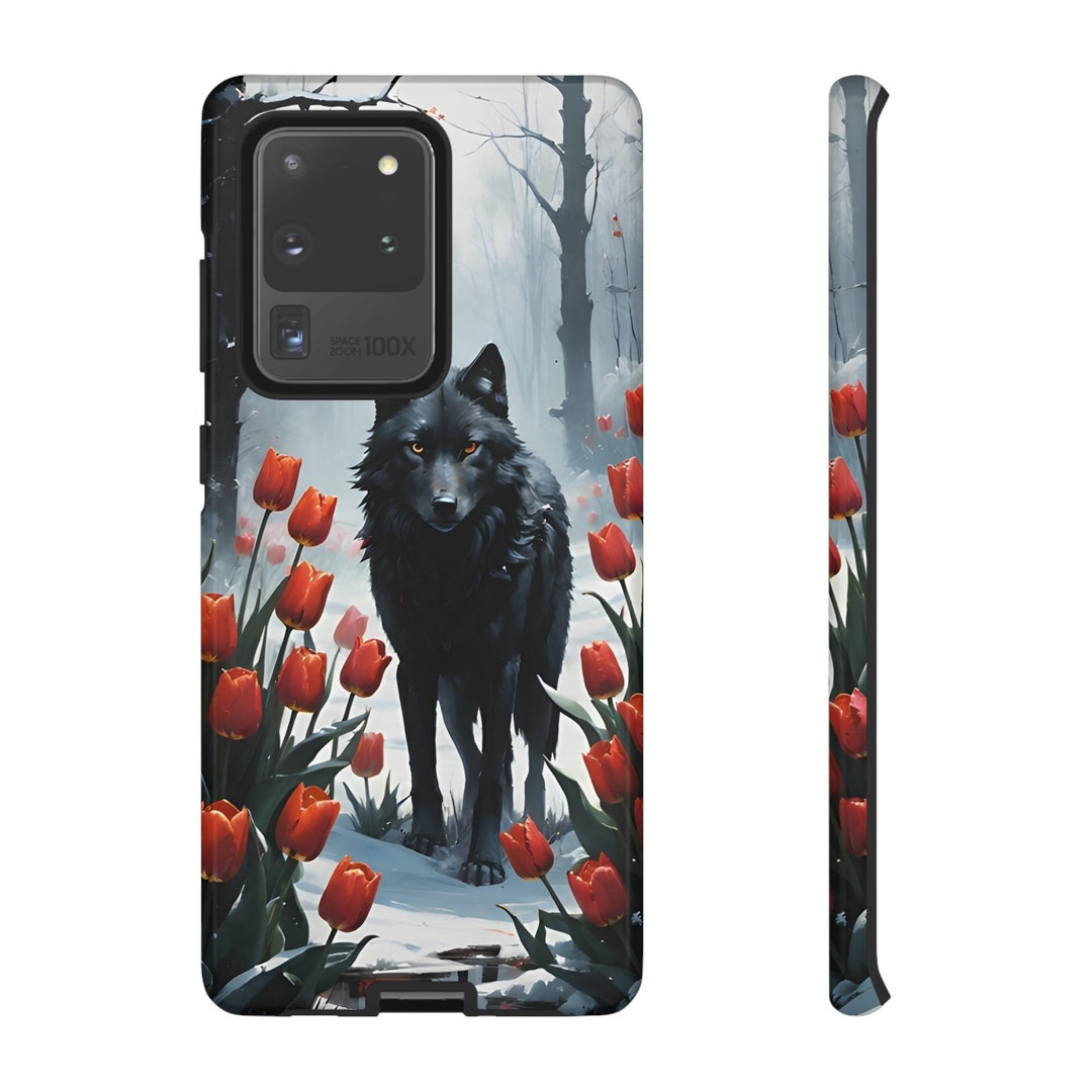 Moody Black Wolf Phone Case - Fit for iPhone 15 Pro Max, 14, 13, 12, 11 ...