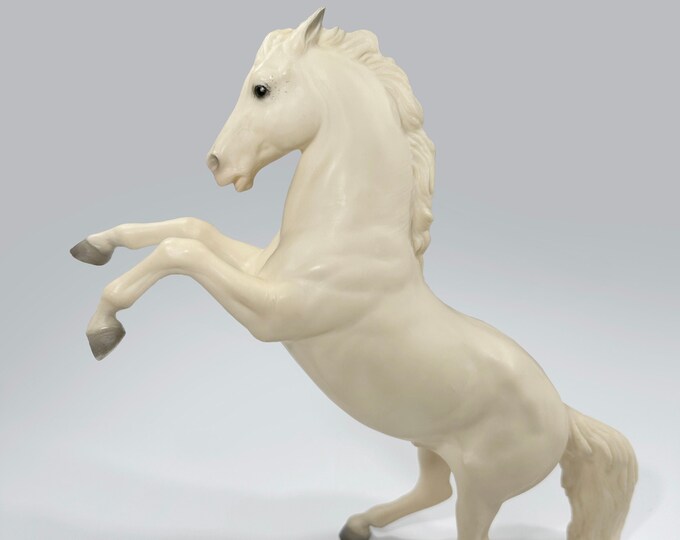 Vintage Breyer Model Horse, "rex", Rearing Stallion, Alabaster Lipizzan ...