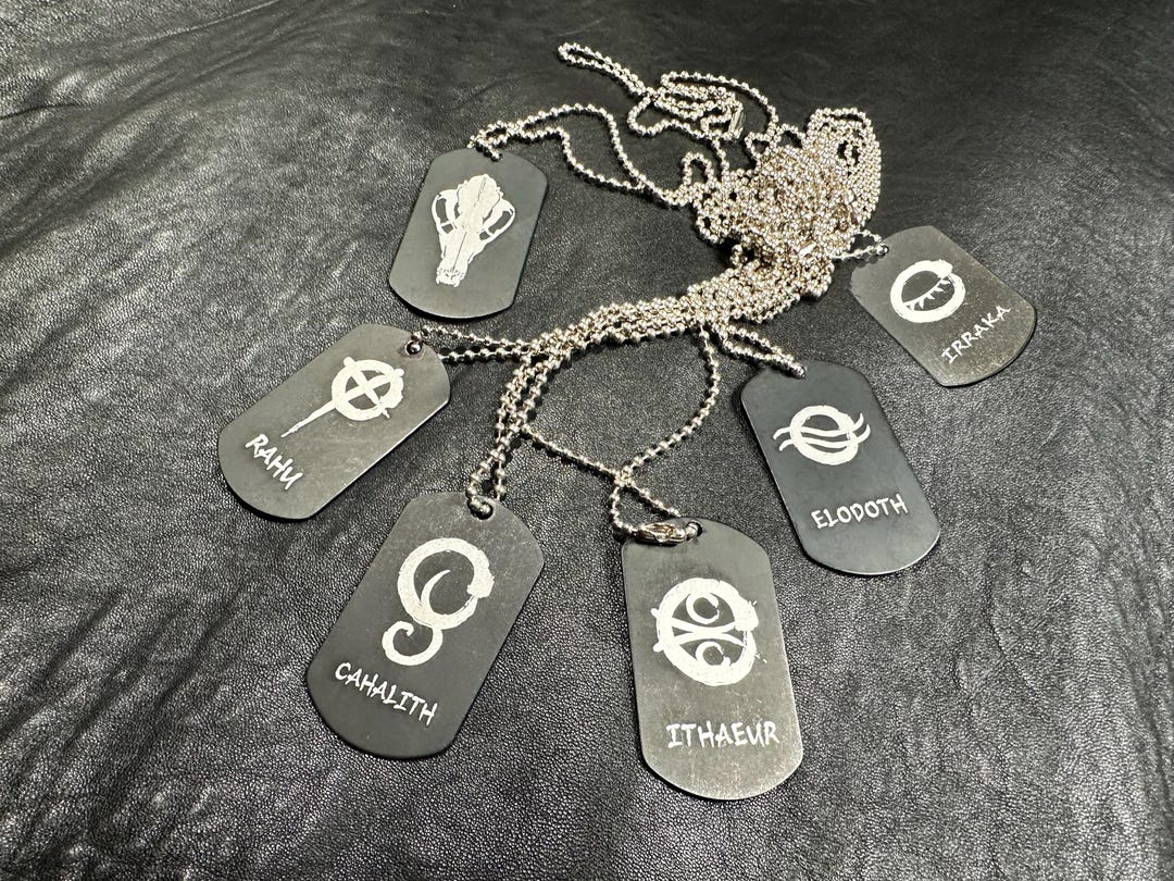 Dog Tags Featuring Werewolf: the Forsaken, Auspices Symbols (set of 6 ...