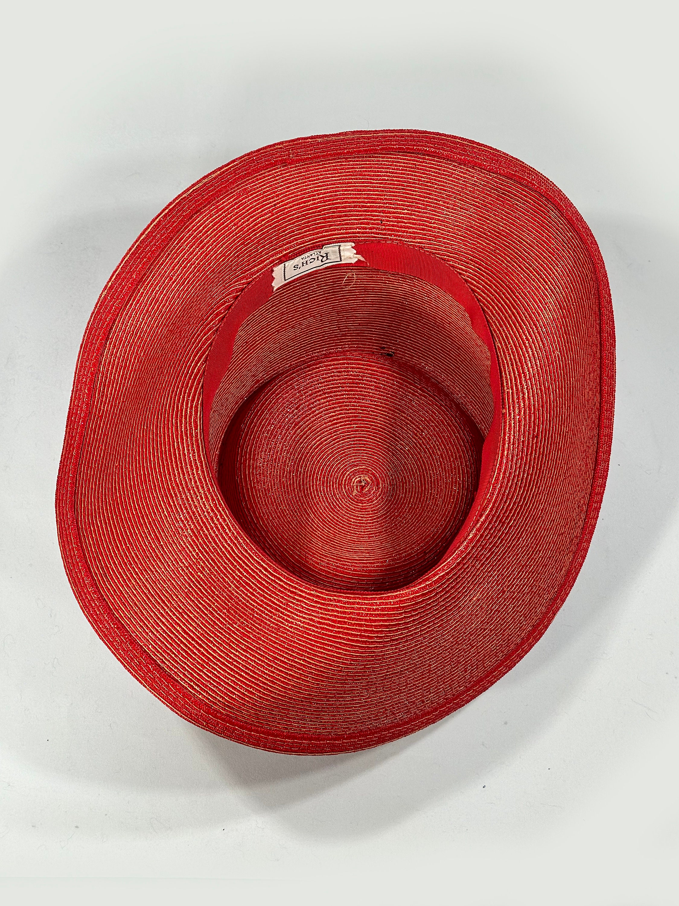 Women's Vintage Red Floppy Hat - Etsy