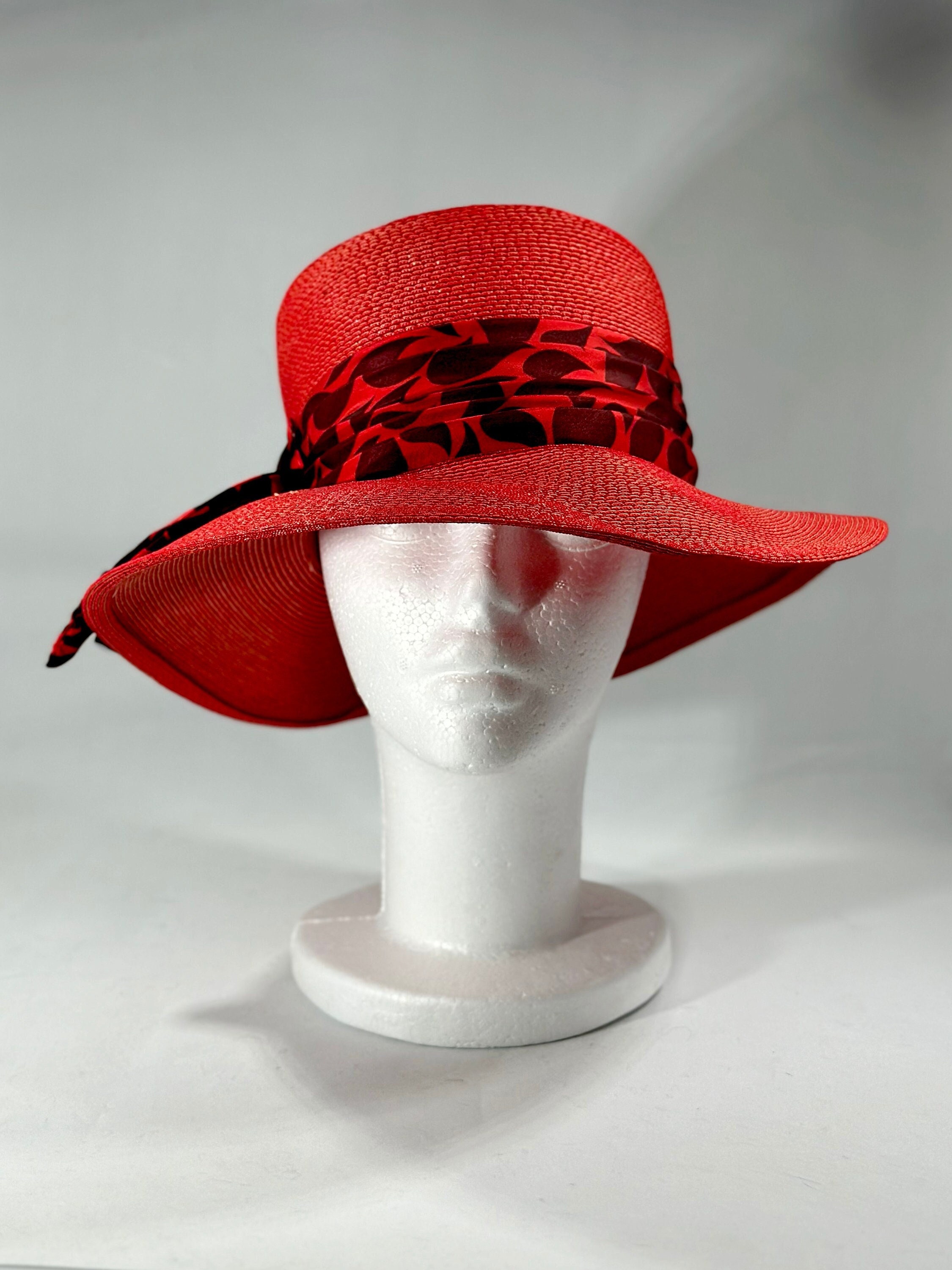 Women's Vintage Red Floppy Hat - Etsy