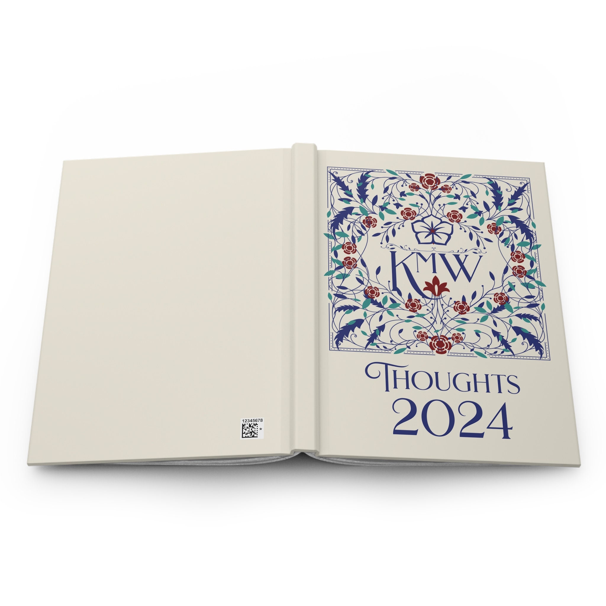 Personalized Monogram 2024 Blank Journal Notebook Hardbound and Lined ...