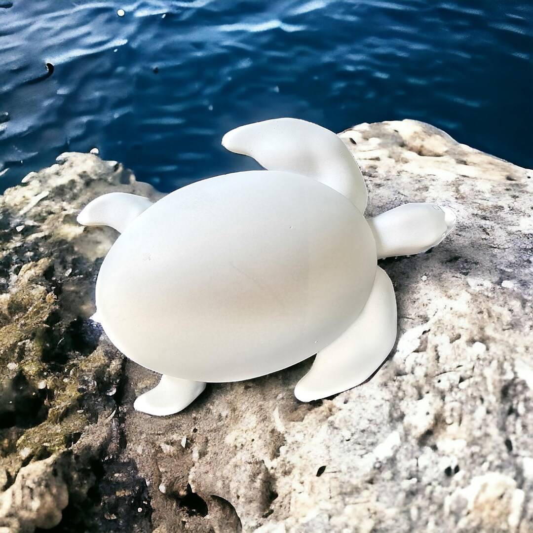 4 3/4 Inch Turtle Hand Cast Moulded Stone From Gypsum Powder. Super ...