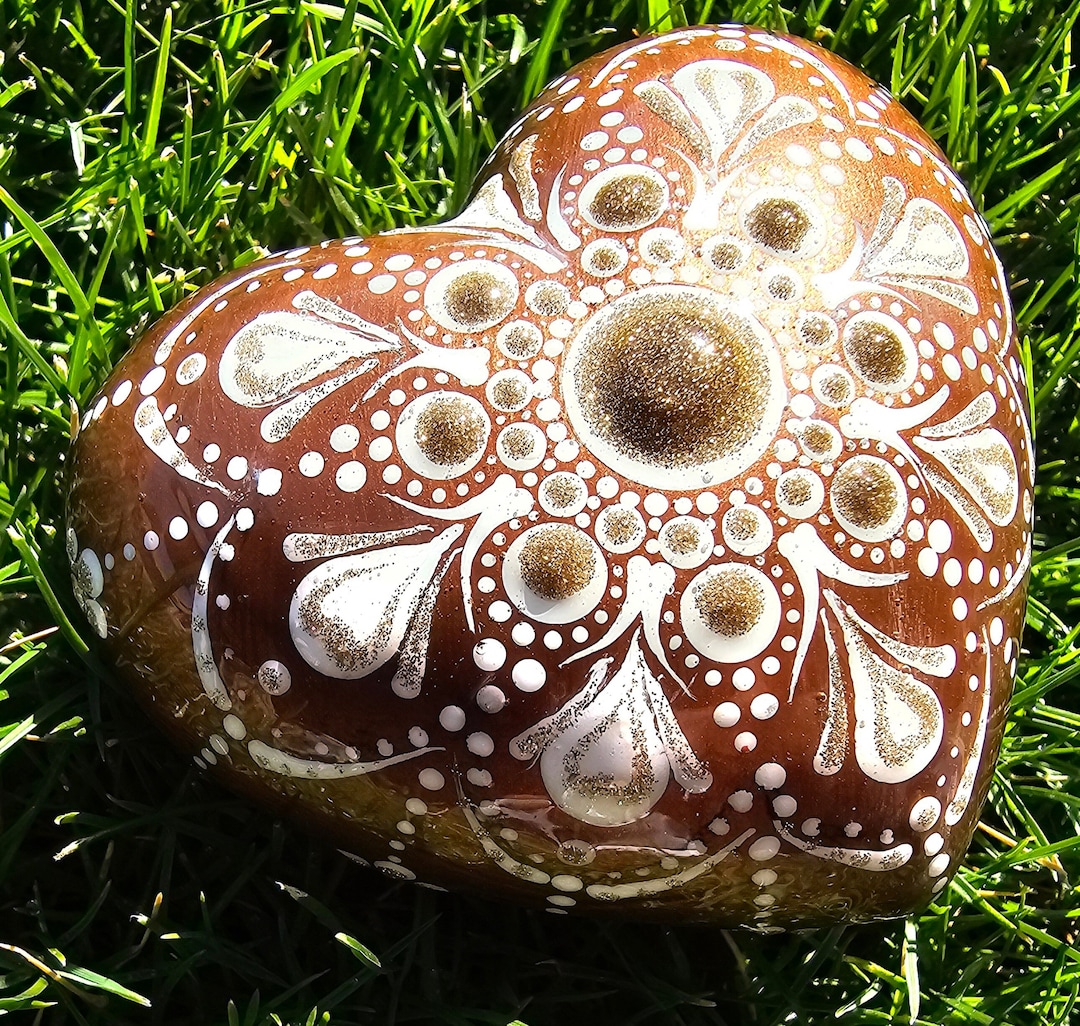 Puffy Heart 3x3 Inch Hand Moulded Dot Mandala Design - Etsy