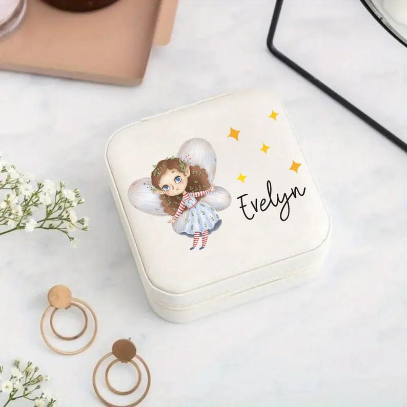 Personalized Fairy Jewelry Box With Name Custom Girls Jewelry Case ...