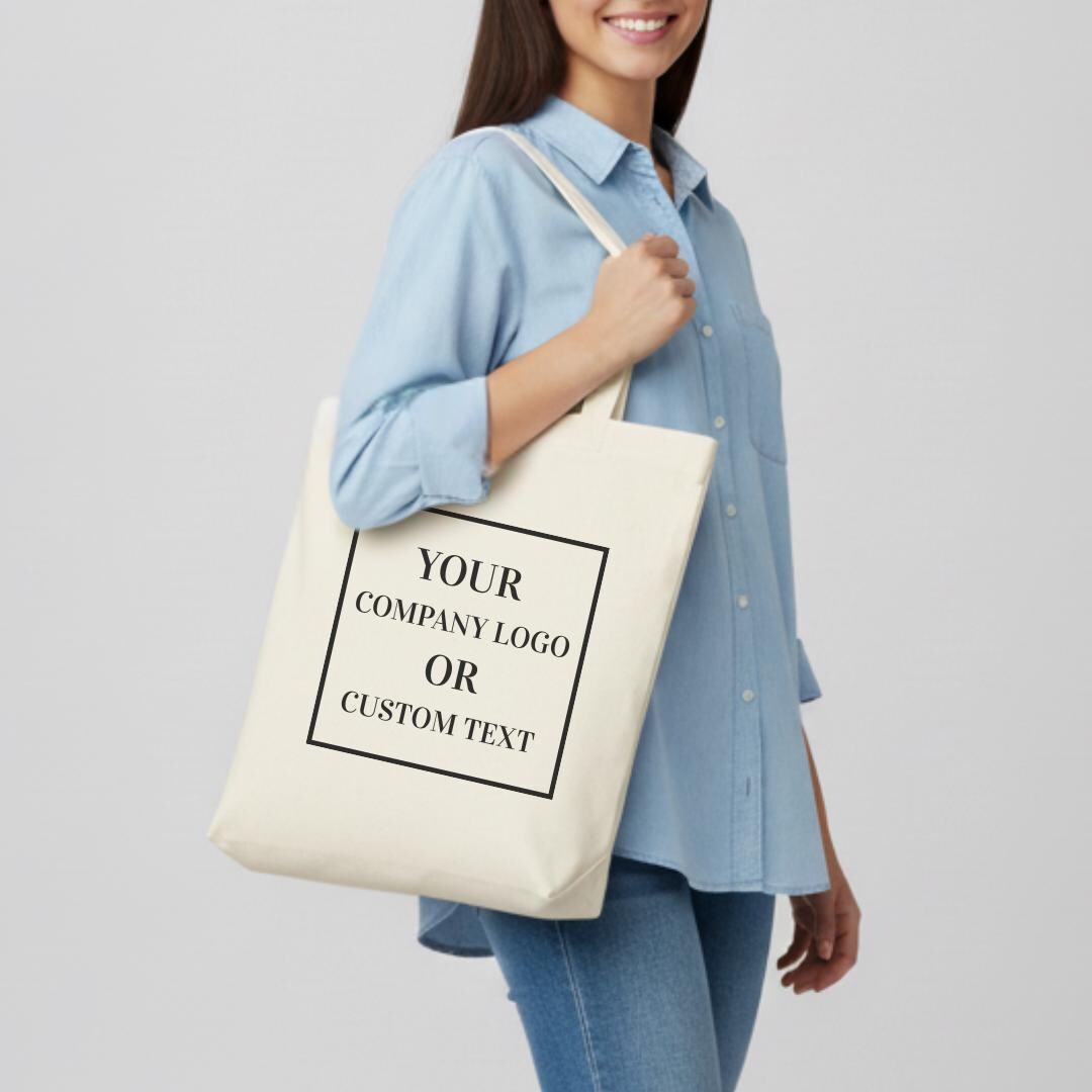 Custom Logo Canvas Tote Bag: Personalized Business Reusable Bag - Etsy