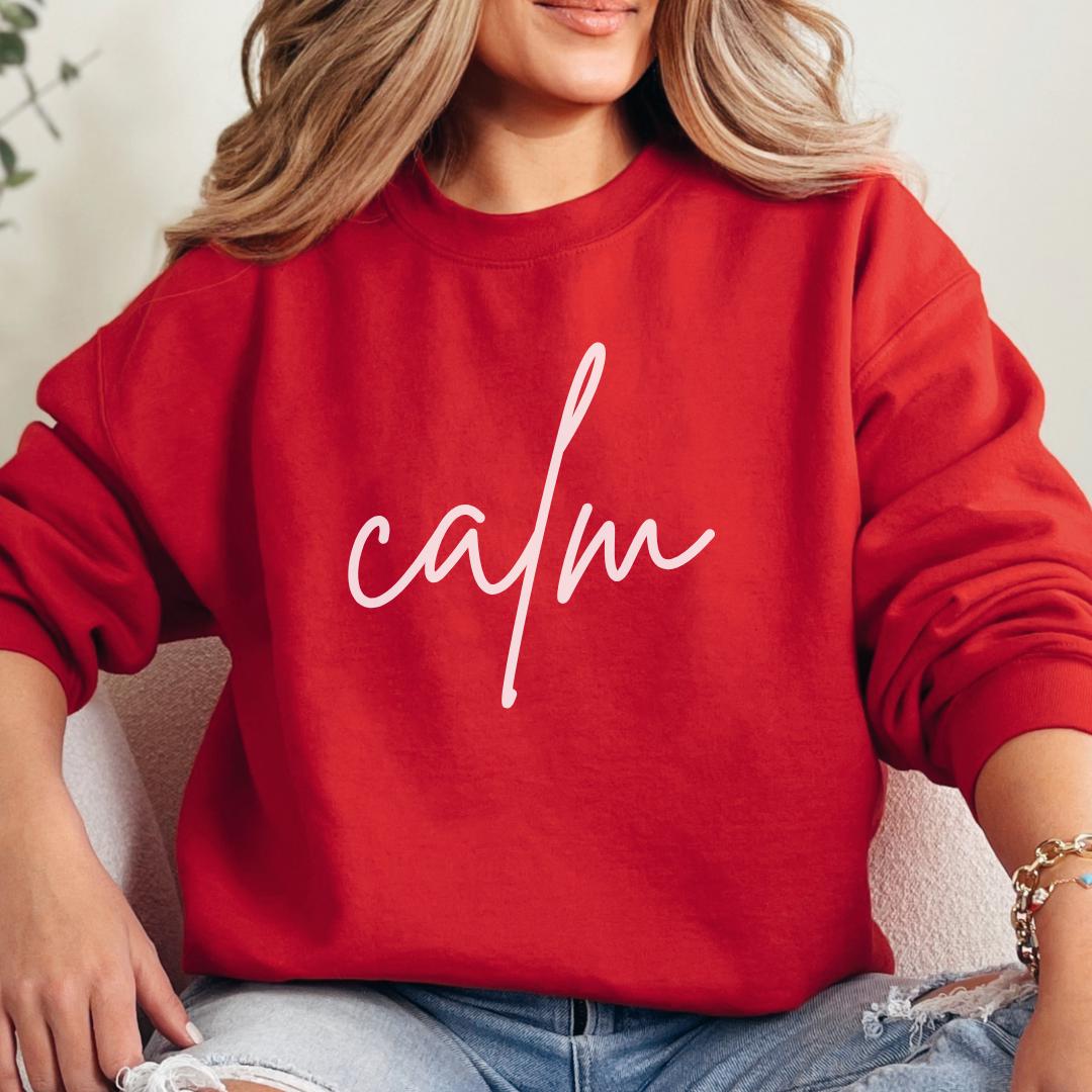 Calm Sweatshirt: Motivational Unisex Shirt Calm Mind Graphic Tee - Etsy