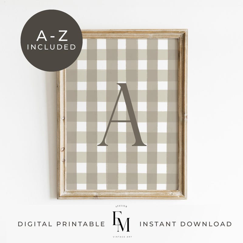 Initial Poster - Etsy