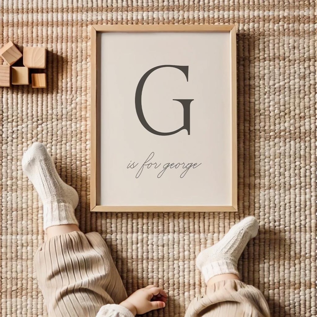 Personalized Baby Name Print Custom Initial Kids Printable Name Sign ...