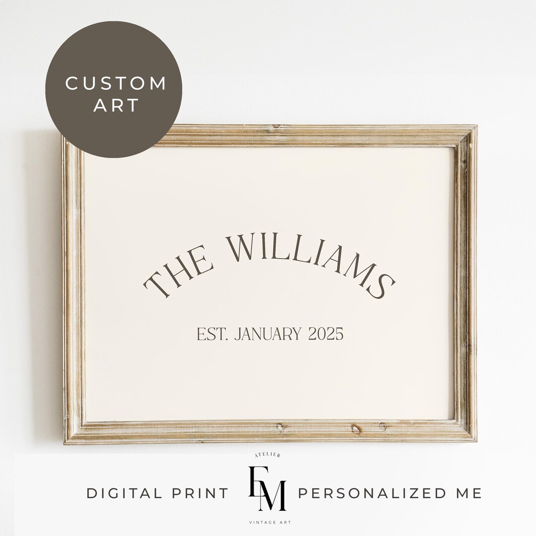Personalized Family Name Print Custom Family Keepsake Unique Family ...
