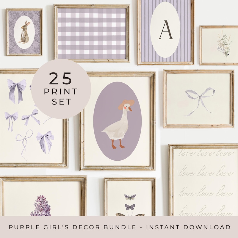 Girls Lilac Nursery Decor - Etsy