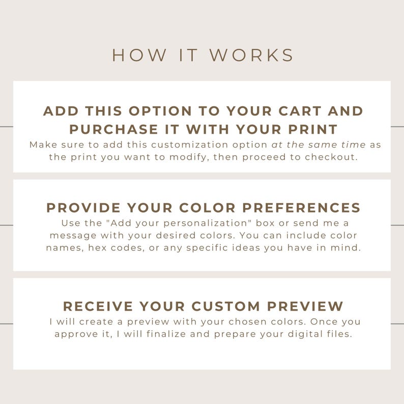 Custom Color Printable Wall Art Color Change Print Personalized Digital ...